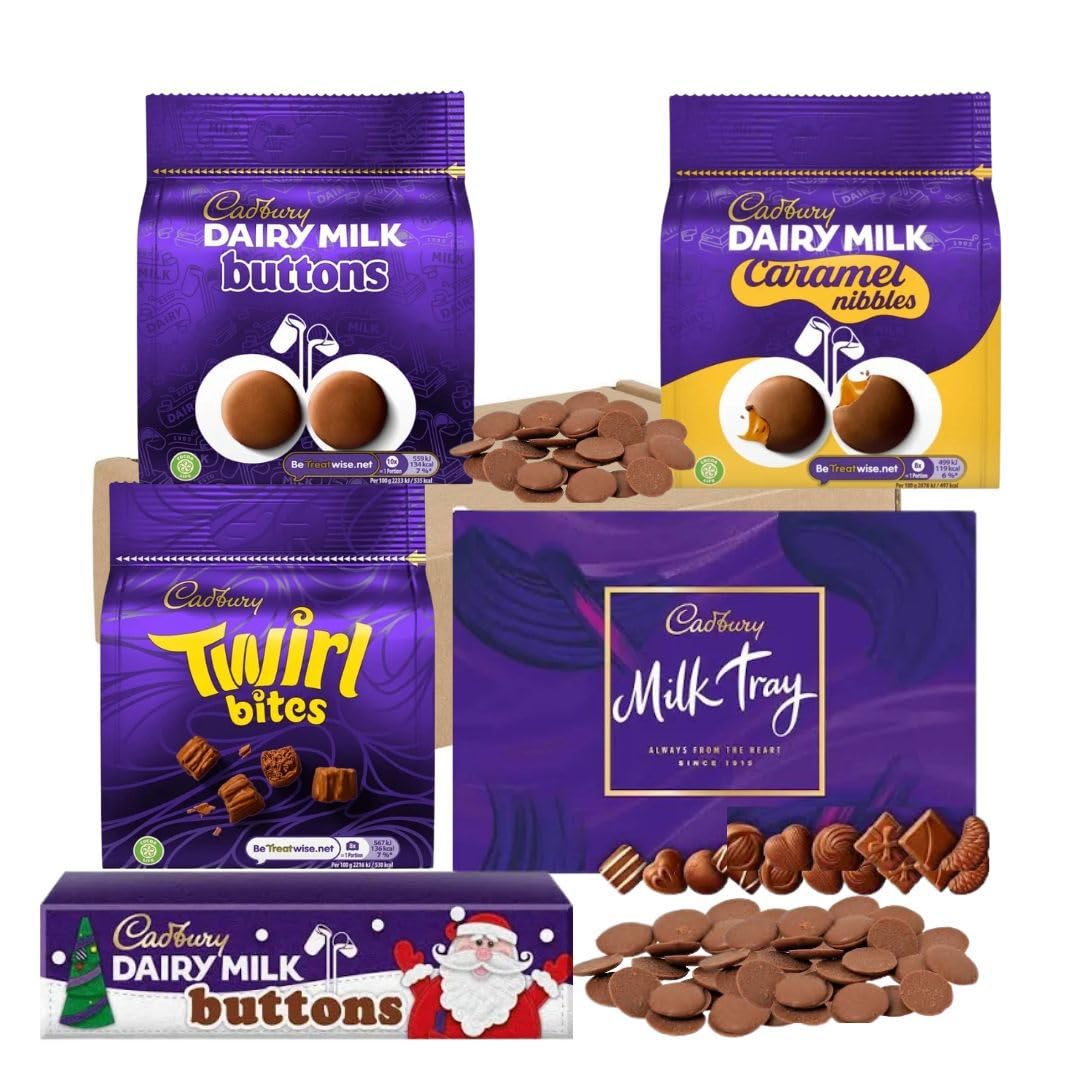 Chocolate Gift Box- Cadburys Chocolate Bundle Twirl Caramel Buttons ...