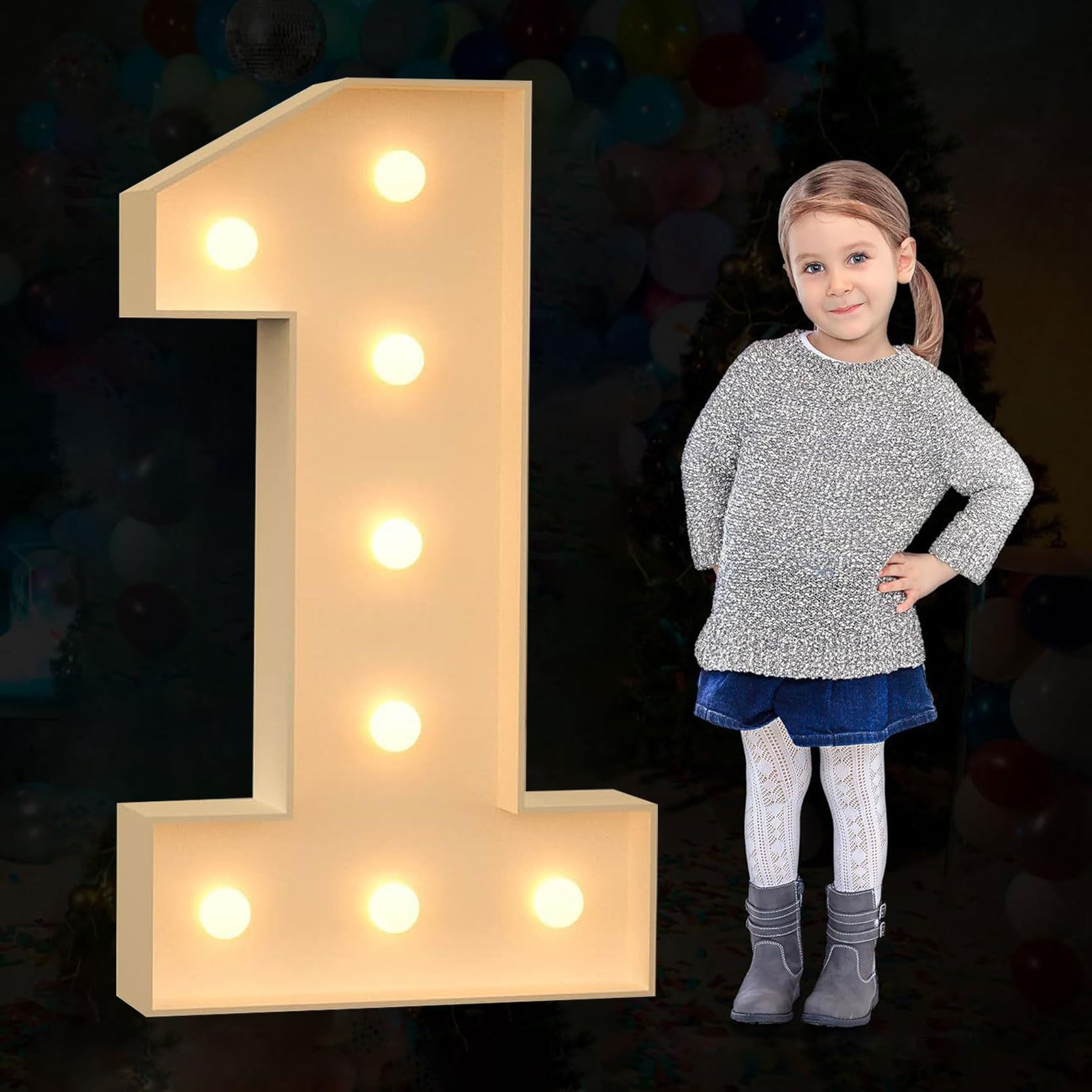 Large Marquee Number Light Up, Decorative LED Alphabet Lights, Party ...