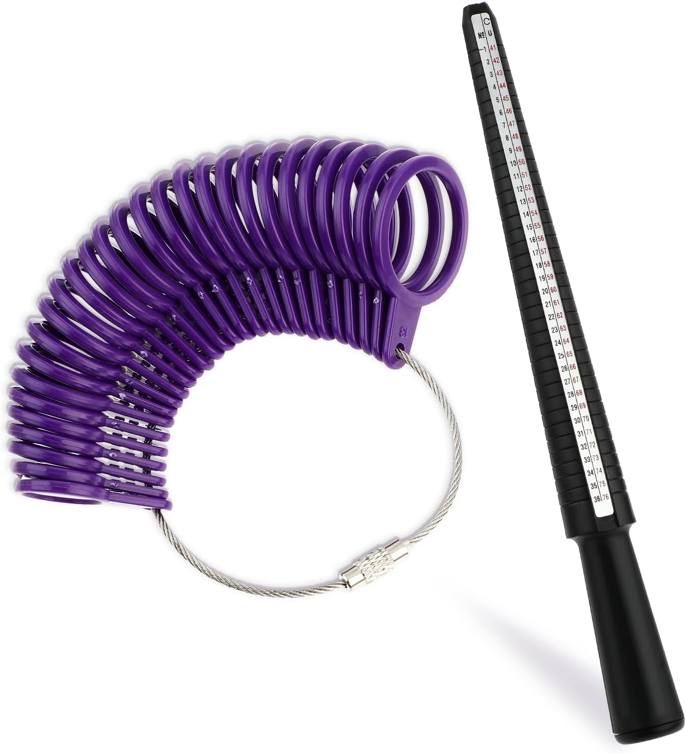 Thinp 2 Pack Ring Sizer Ring Size Measurement Tool Ring Gauge Ring Size ...