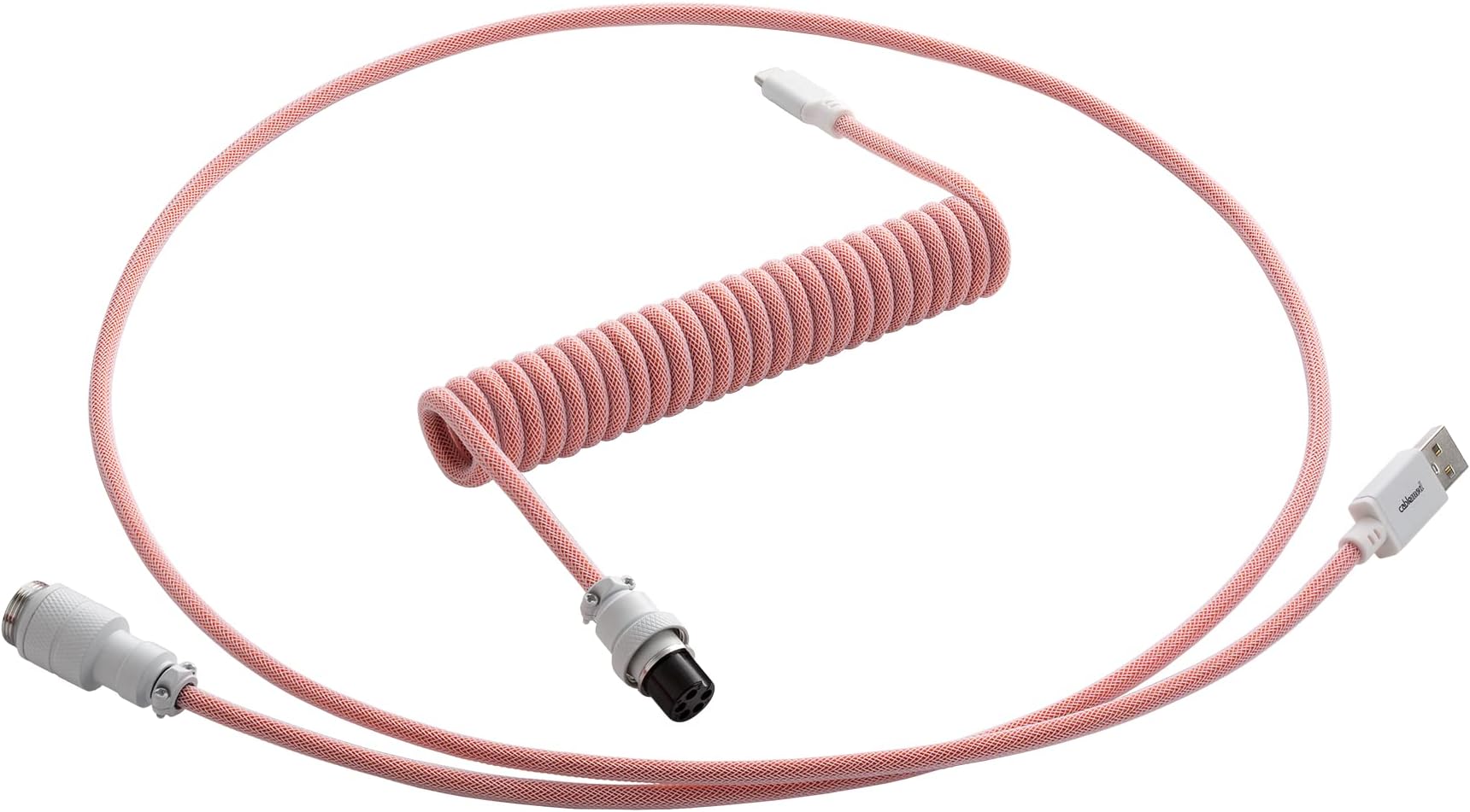 Amazon.com: CableMod Classic Coiled Keyboard Cable (Strawberry Cream, USB A to USB Type C, 150cm ...