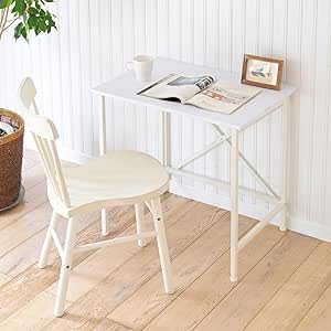 Amazon.com: Yamazen FSD-R7048(WH) Desk, Computer Desk, Office, Simple, Load Capacity 132.3 lbs ...