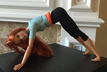 Amazon.com: Barbie Made to Move Posable Doll with Red Hair Wearing ...
