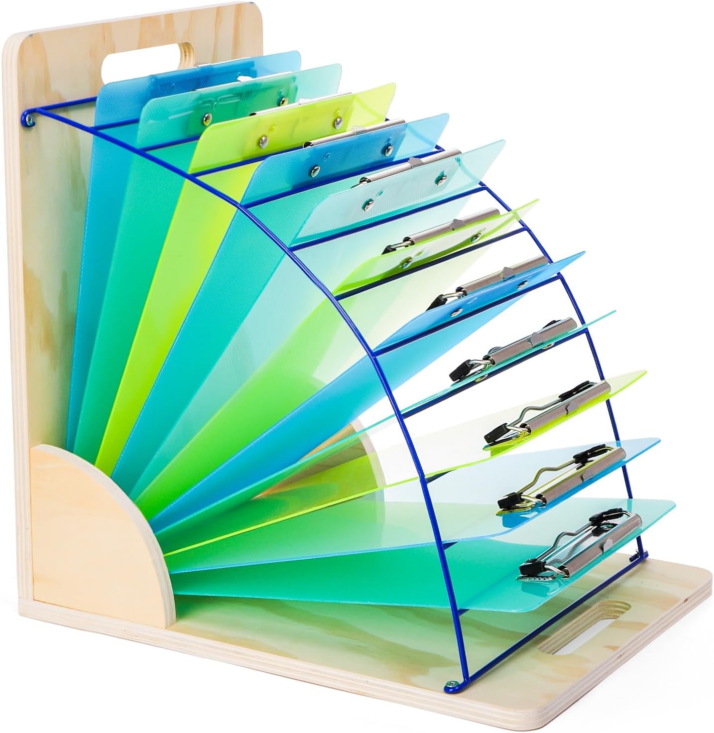 Amazon.com : ZAVOOS Clipboard Holder, Wooden Clipboard Stand, 12 Slots ...