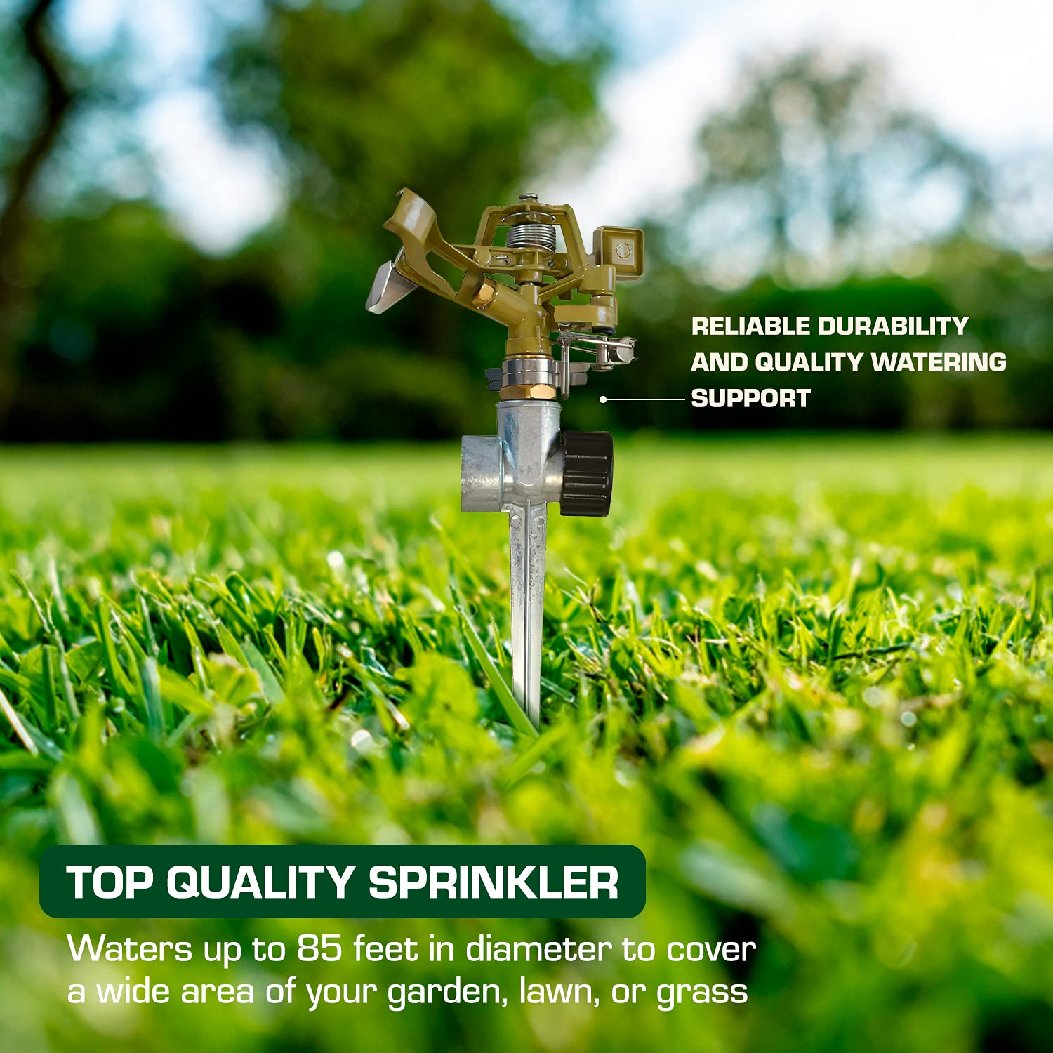 Snapklik.com : Oscillating Sprinkler, Classic Impact Resistant Metal ...