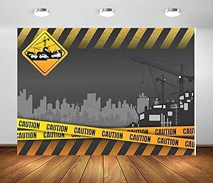 Amazon.com : BELECO 20x10ft Fabric Under Construction Backdrop ...