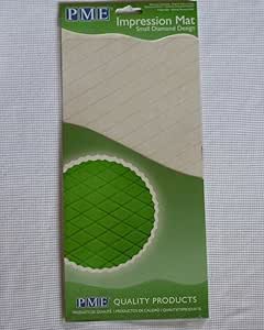 Amazon.com: PME Impression Mat Small Diamond Design, for Cake ...
