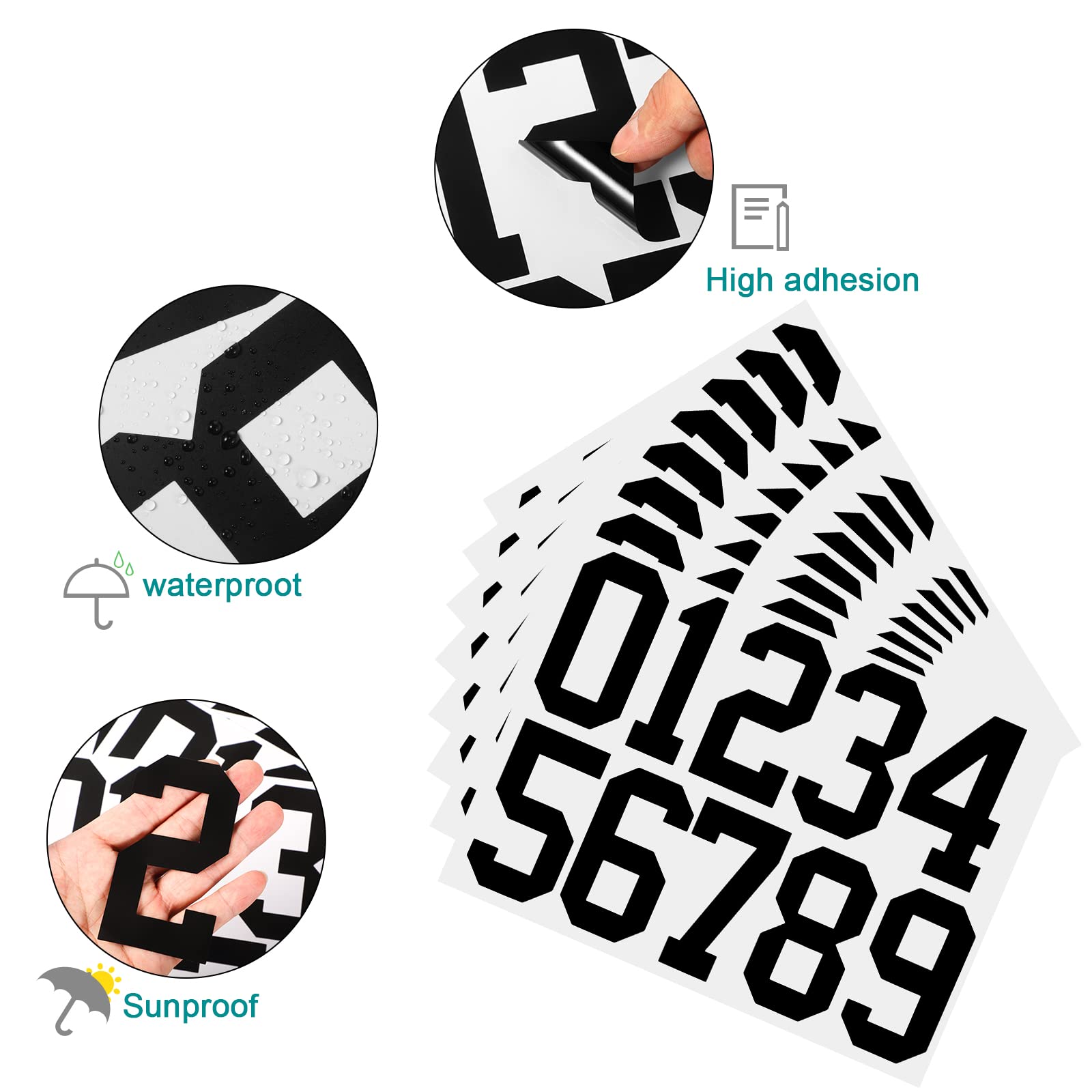 Snapklik.com : TaoBary 8 Sheets Mailbox Numbers Stickers Waterproof ...