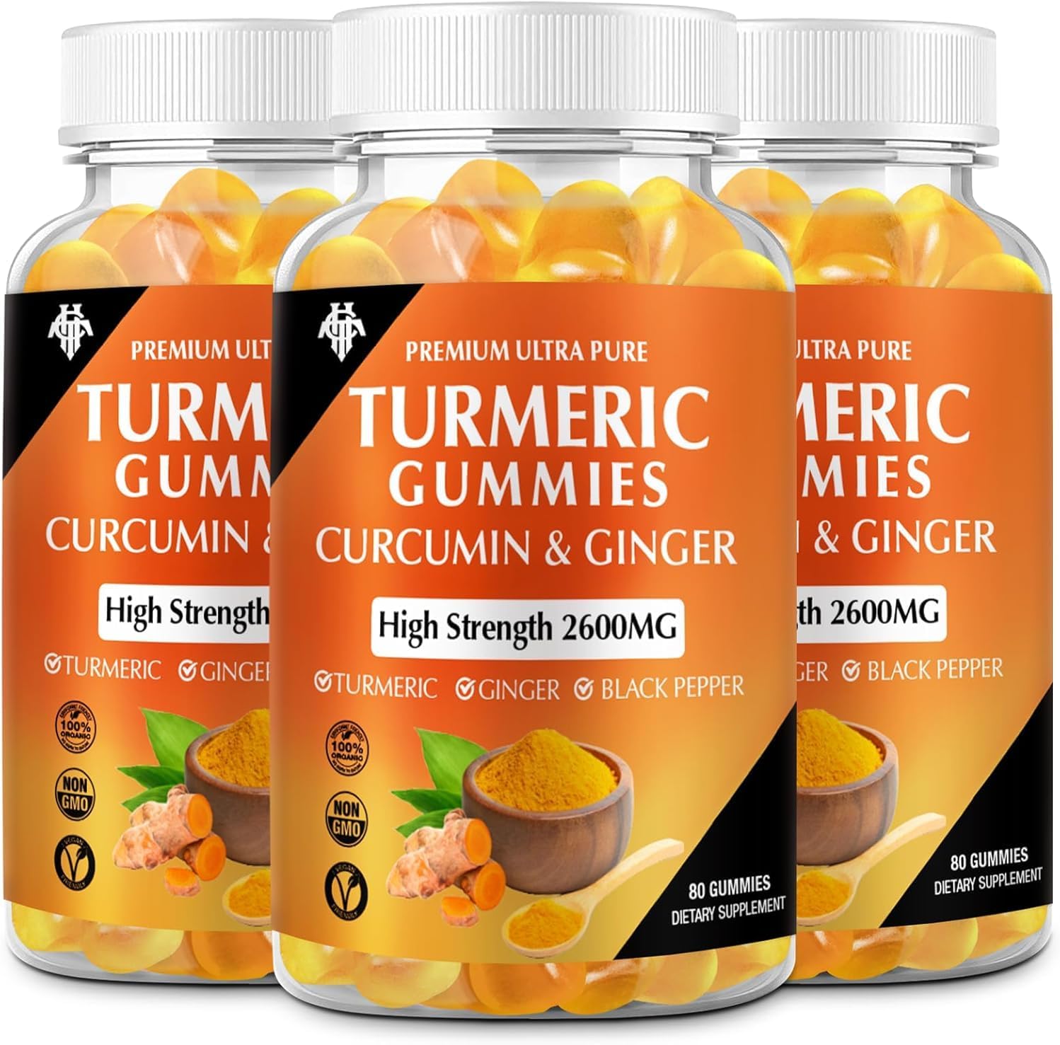 Amazon.com: VitaHustle Turmeric Ginger Gummies, Muscle Recovery, Low ...
