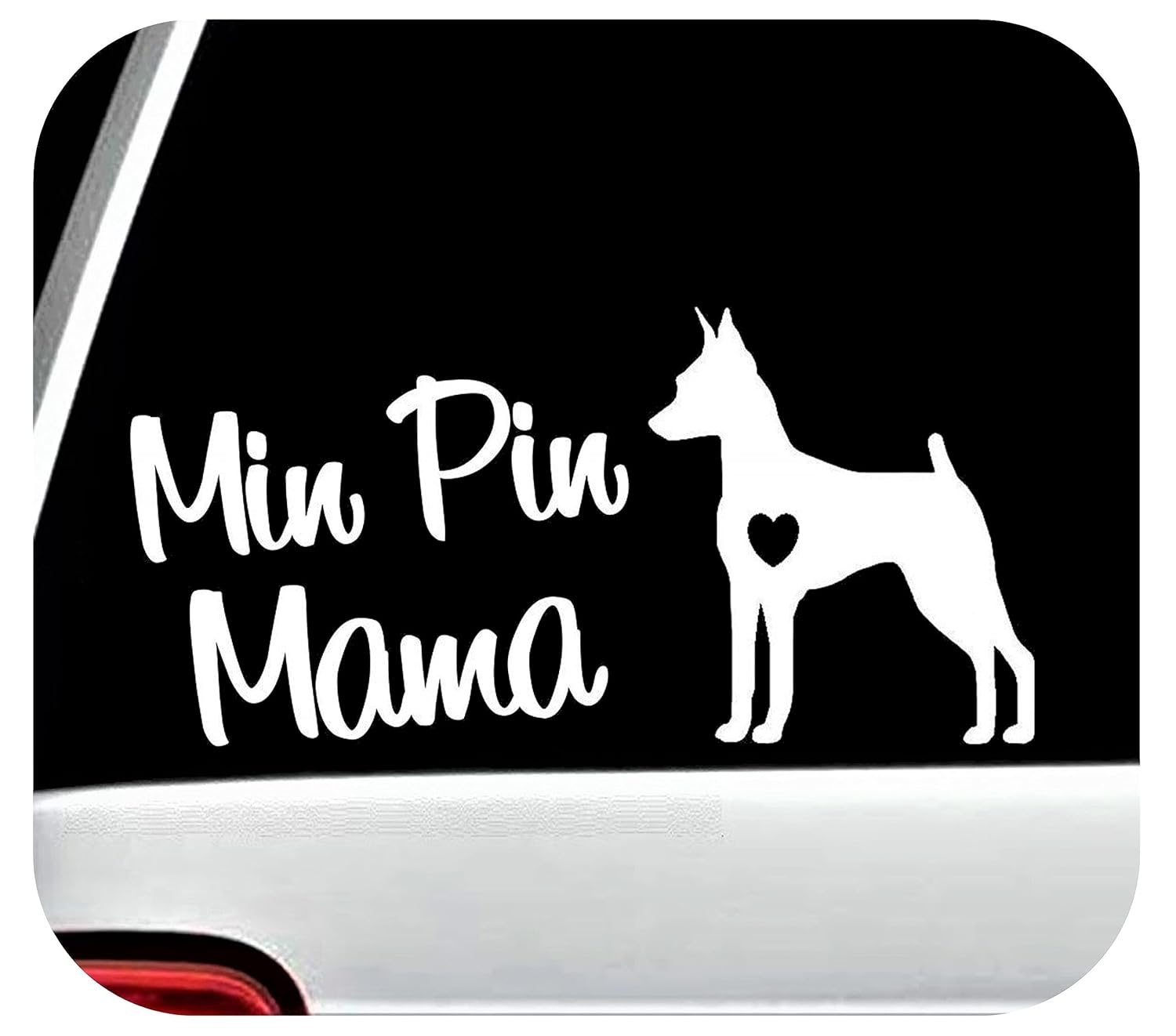 Amazon.com: Min Pin Mama Miniature Pinscher Dog Decal Sticker for Car ...