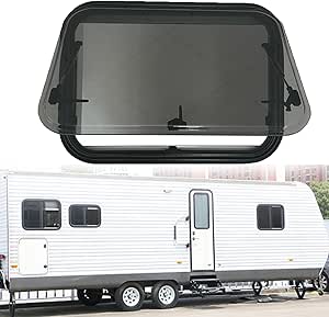 RV Push Out Window, 65° Open Angle Motorhome Windows Acrylic External ...
