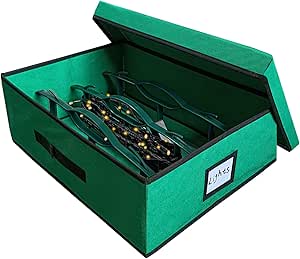 EDSRDUS Christmas Holiday Light Storage Box - Non-woven FABRIC, with 3 ...