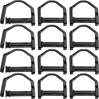 Amazon.com: LUORNG Plastic Flat D-Ring 12PCS Quality Black D Rings Loop ...