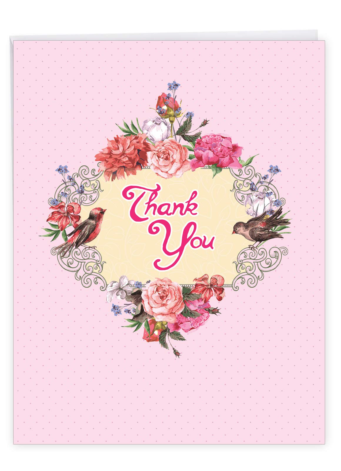 Amazon.com : The Best Card Company - 1 Beautiful Thank You Card (8.5 x ...