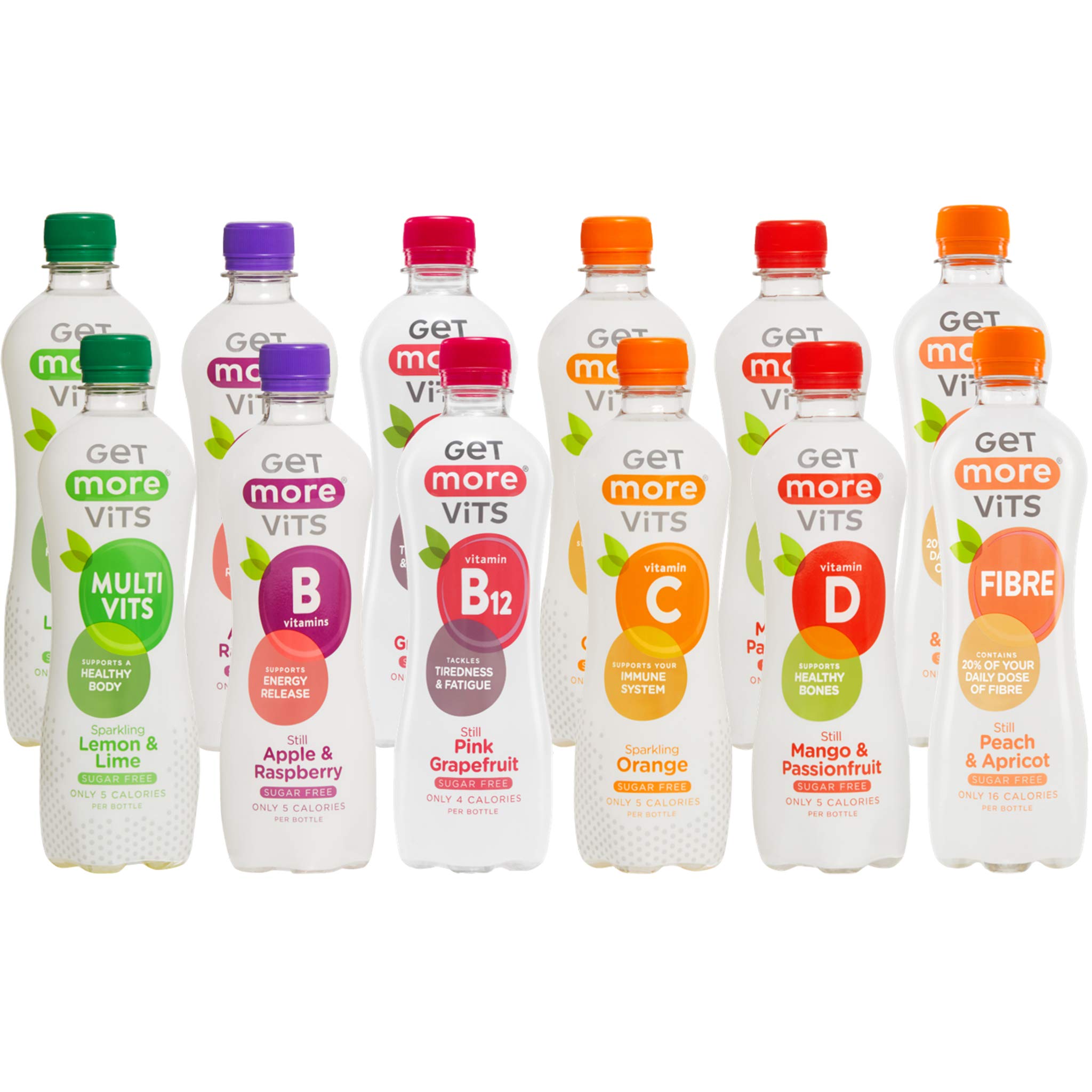 Get More Vits - Mixed Flavours, Sugar Free Flavoured Spring Water with ...