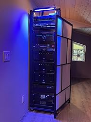 Amazon.com: StarTech.com 4-Post 12U Mobile Open Frame Server Rack, 19in Network Rack with Wheels ...