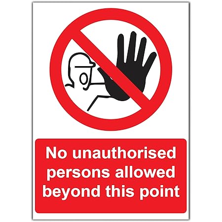RDLCAR No Unauthorized Persons Allowed Beyond This Point - Safety ...
