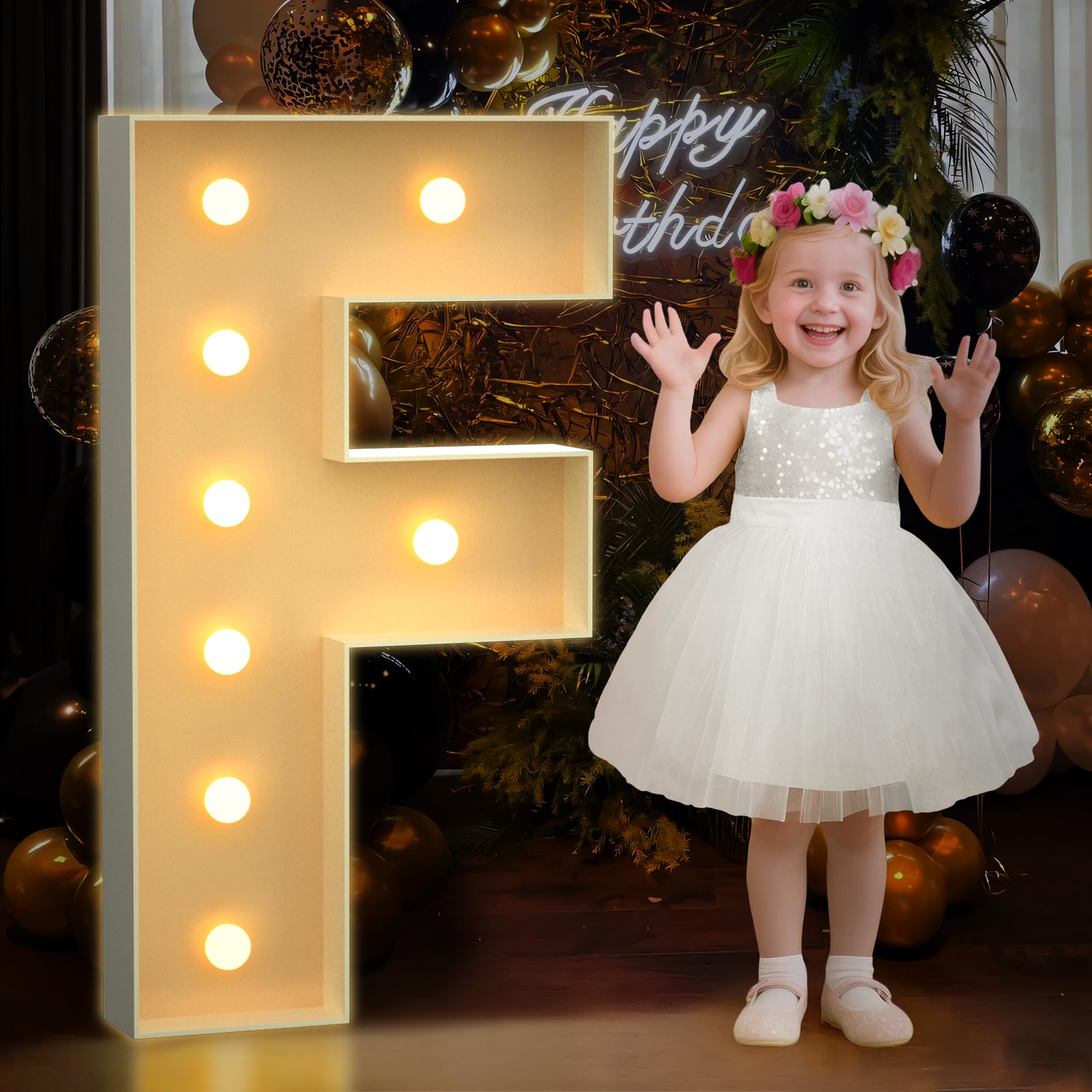 Snapklik.com : Mixifox 3FT Marquee Letters F, Large Light Up Letters 3 ...