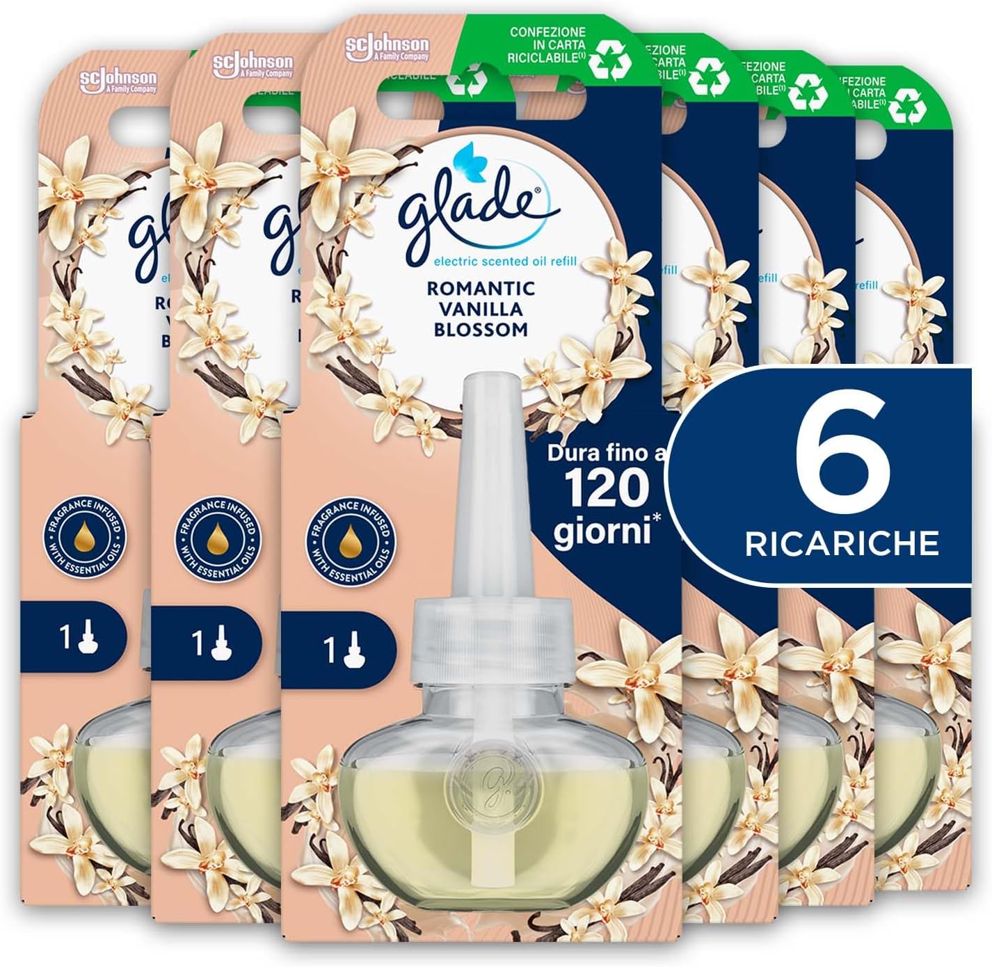 Glade Electric Liquid Air Freshener with Essential Oils, Vanilla ...