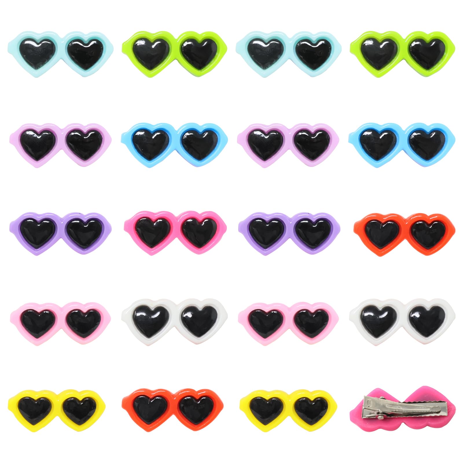 Amazon.com : yueton 20PCS Fashion Sunglasses Pet Hair Clips Cute Small ...