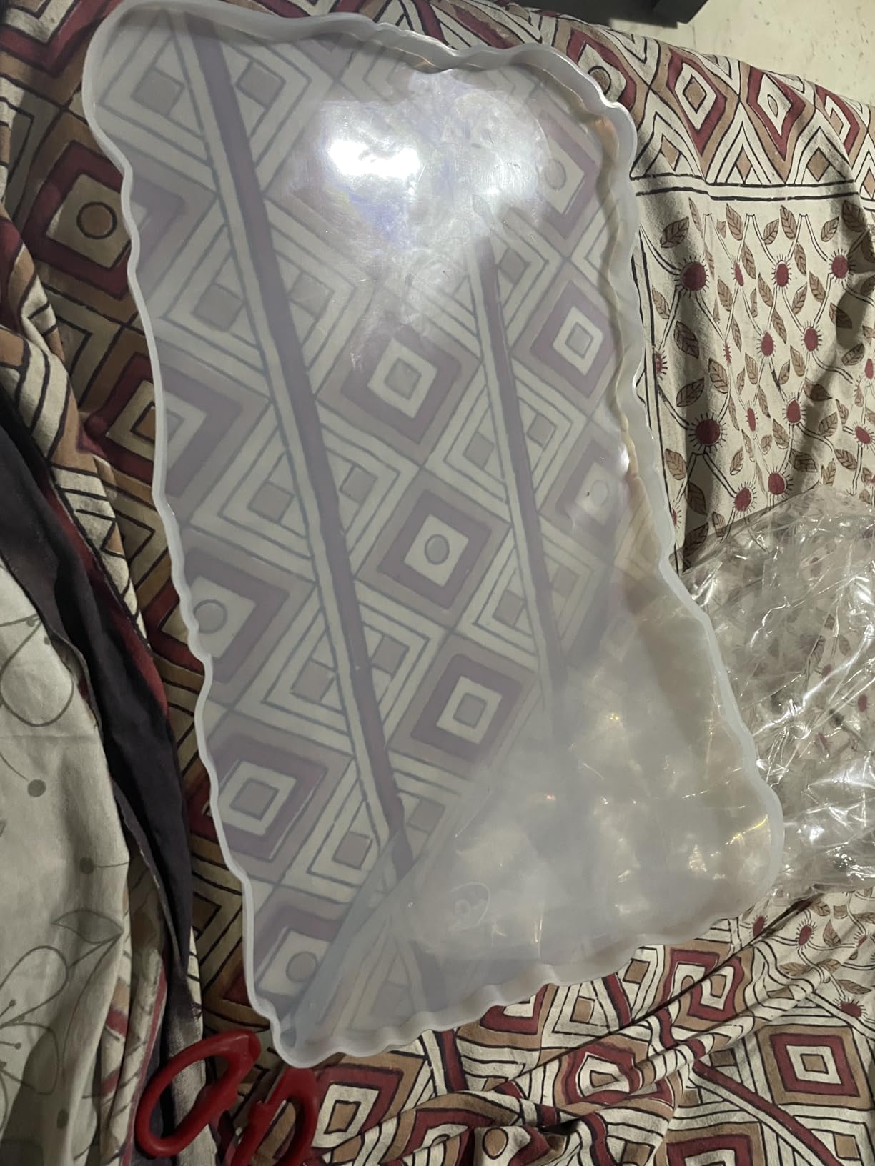 Snoogg Zigzag Tray with Handel Pair Silicone Moulds for Resin Casting ...