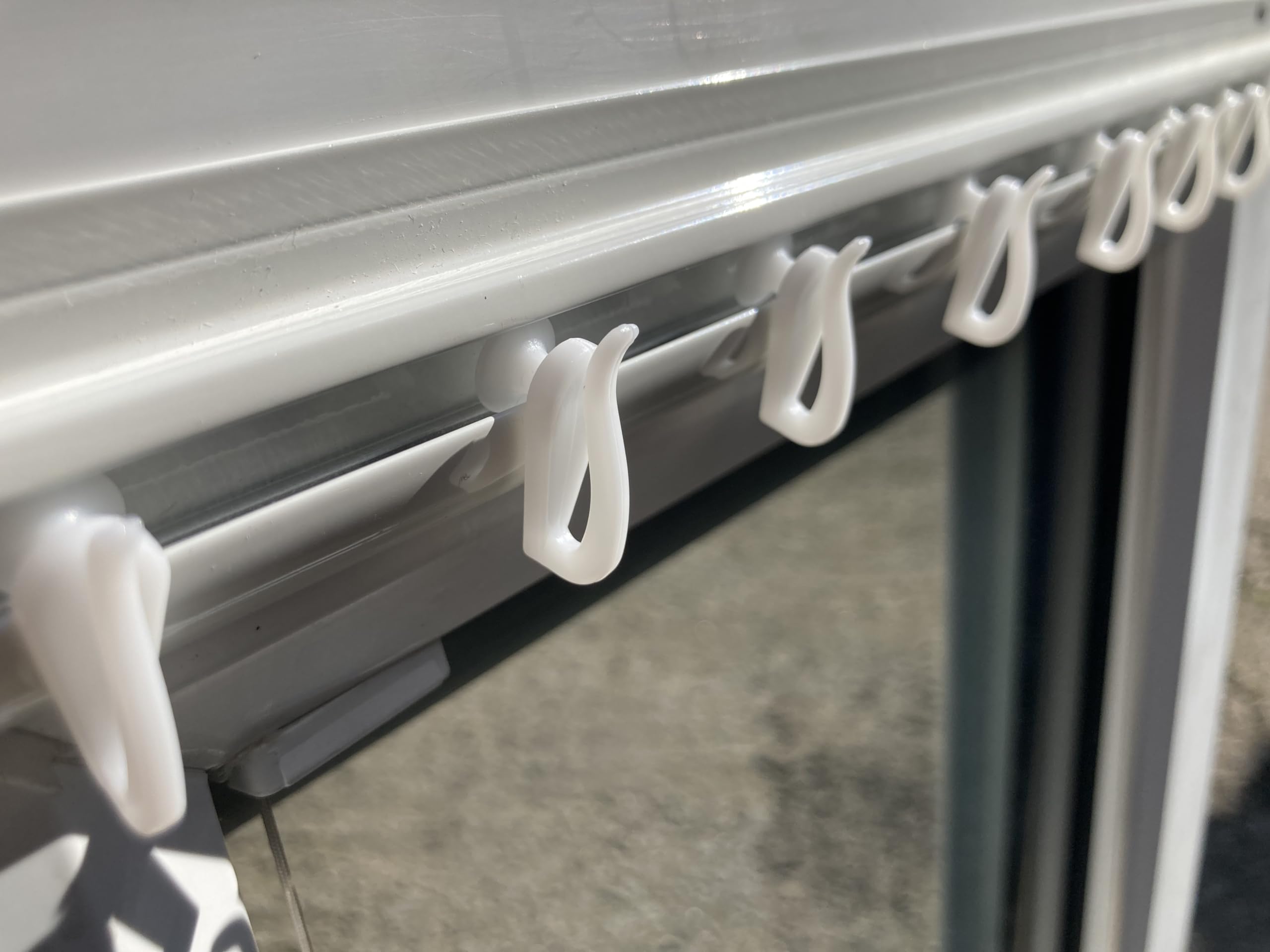 Motorhome Caravan Curtain Track Slim Thin - Wall/Face Fix - Sizes 50cm ...