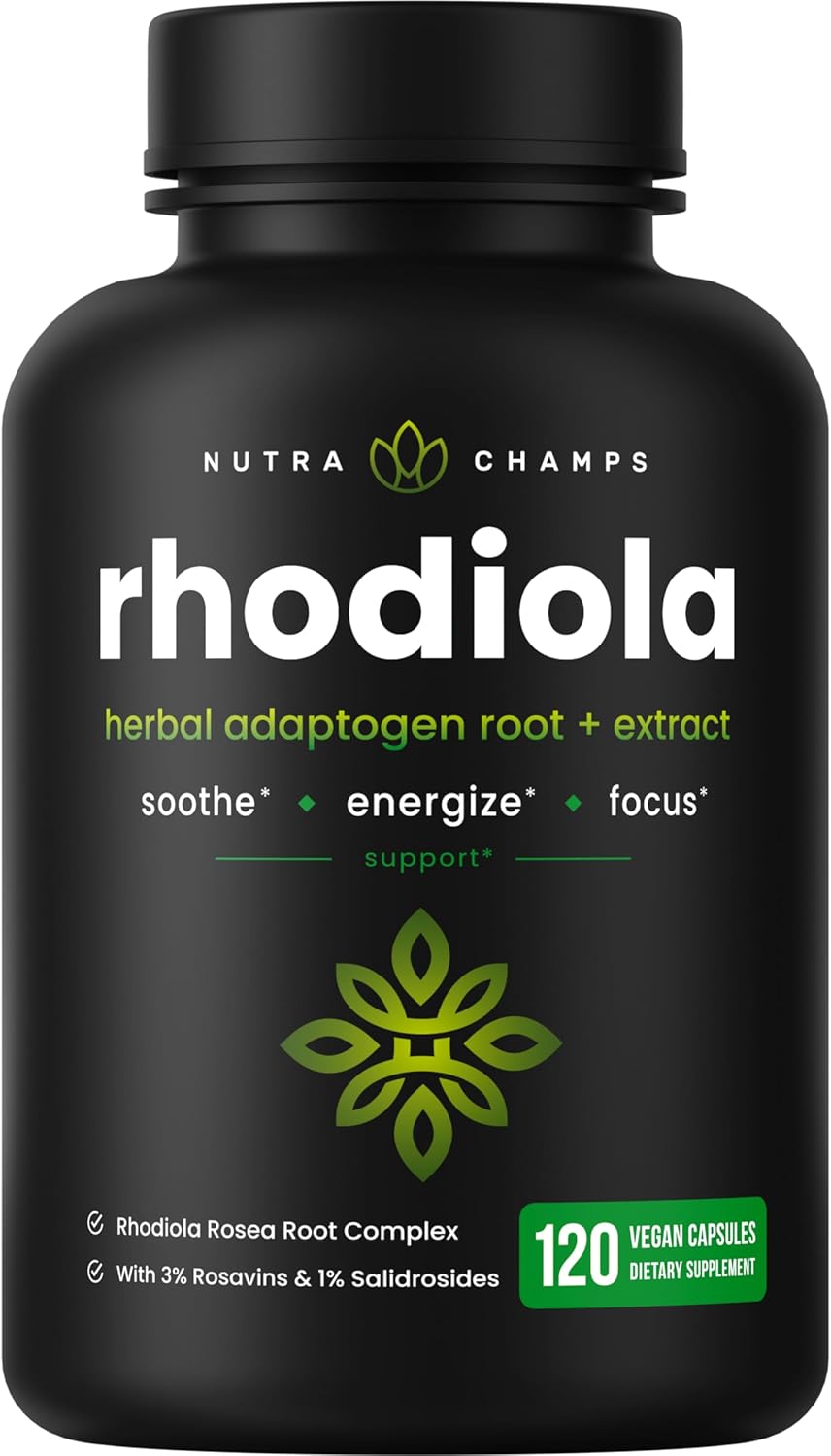 Amazon.com: NutraChamps Rhodiola Rosea Capsules [120] Rosavin Plus ...