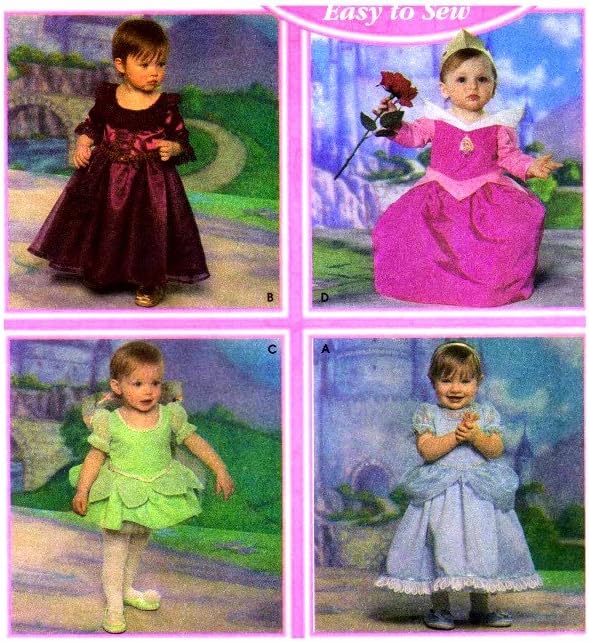Amazon.com: Simplicity 9902, Girl's Disney Belle and Ariel Princess ...