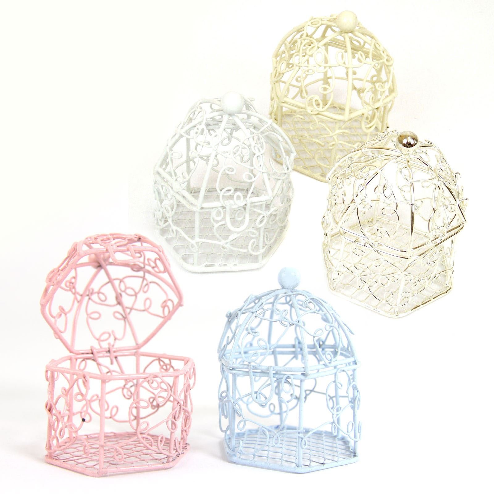 Buy Mini Swirly Bird Cage Favours for Wedding Baby Shower! Boxes[Mix,5 ...