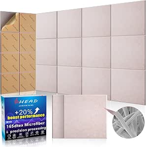 Amazon.com: Square Acoustic Panels,10 Pack Self-Adhesive Acoustic Wall ...
