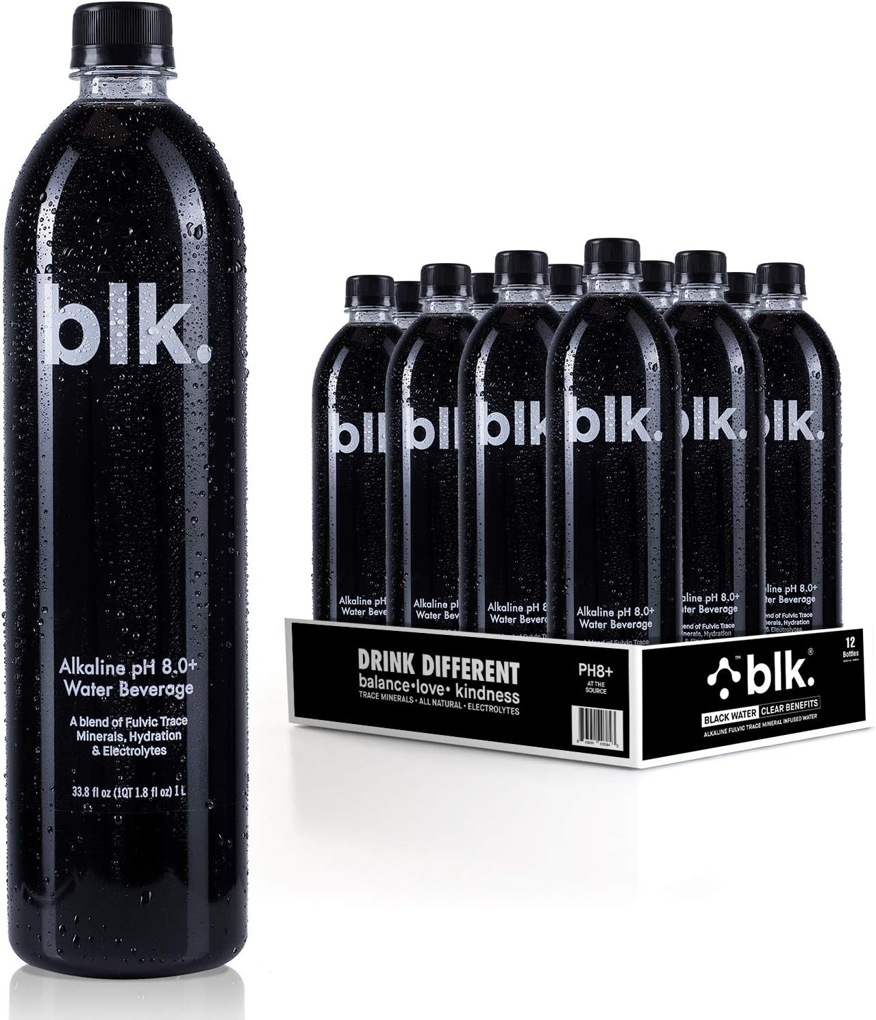 Amazon.com: blk. Natural Mineral Alkaline Water, 1 Liter, 12 Pack, 8 pH ...