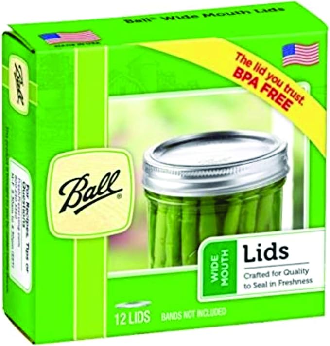 Amazon.com: Ball Glass Jars Wide Mouth Lids, 12 Lids: Home & Kitchen