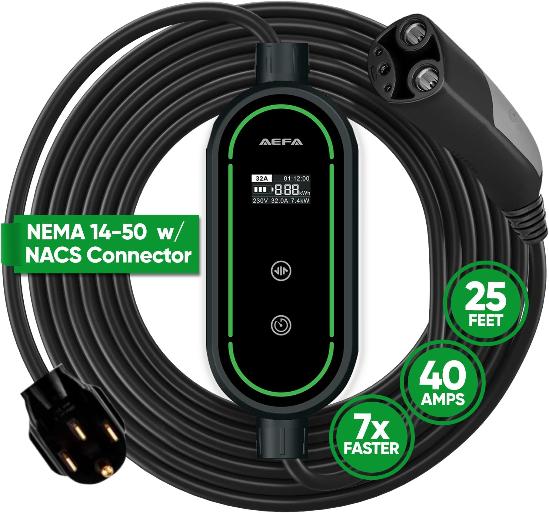 Amazon.com: AEFA NEMA 14-50 Outlet Level 2 Electric Vehicle Charger ...