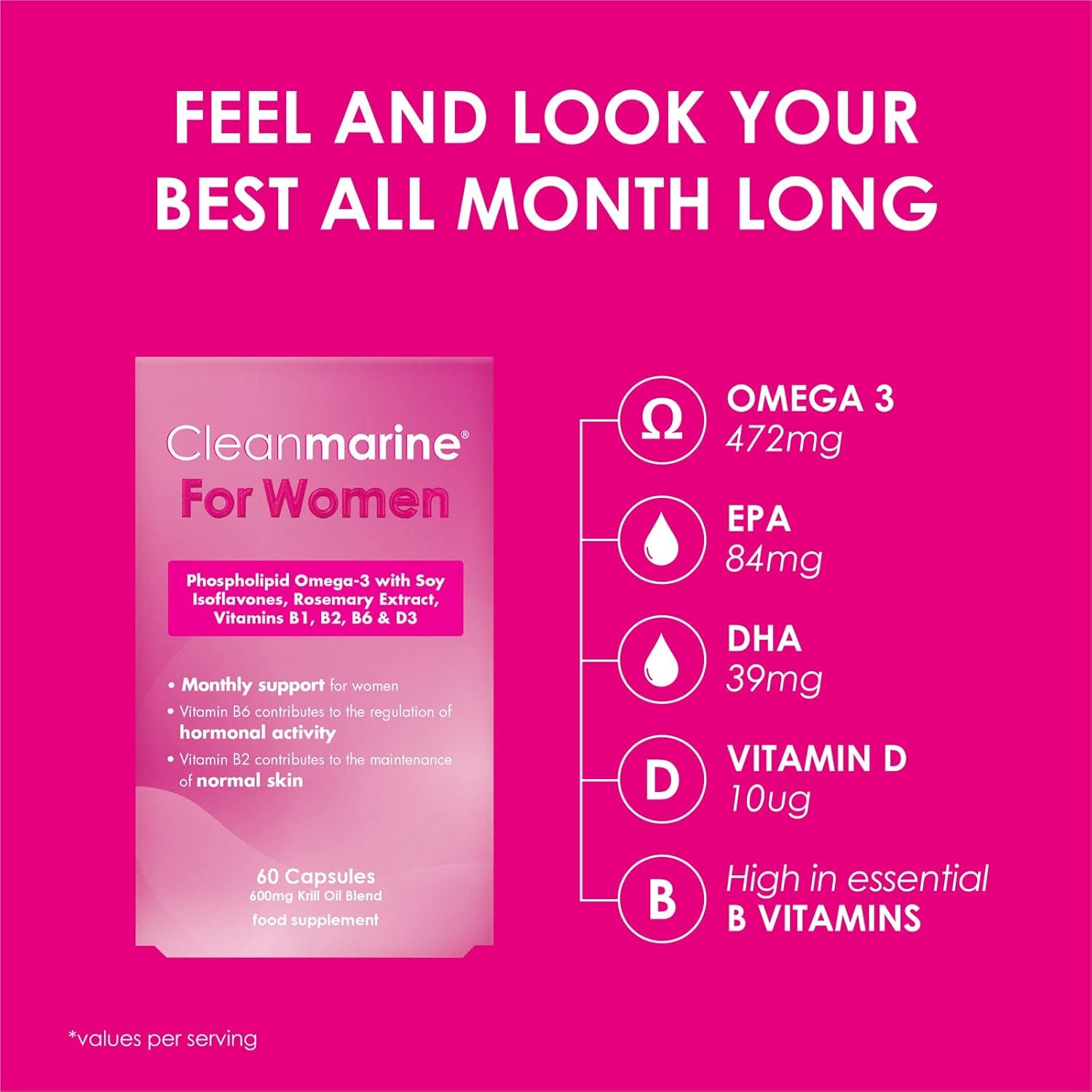 Cleanmarine for Women – All in One Highly Absorbable Omega 3, Rosemary ...