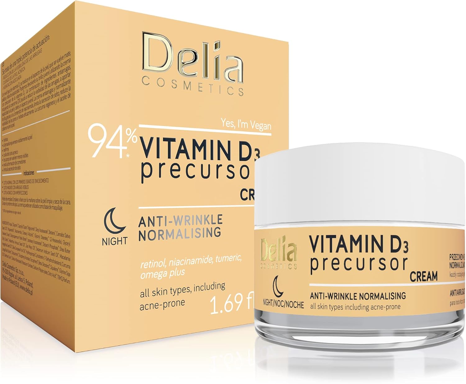 Delia Cosmetics - Precursore della vitamina D3 - Crema notte ...