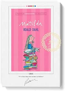Amazon.com: Roald Dahl Matilda - Póster de portada de libro, lienzo sin ...