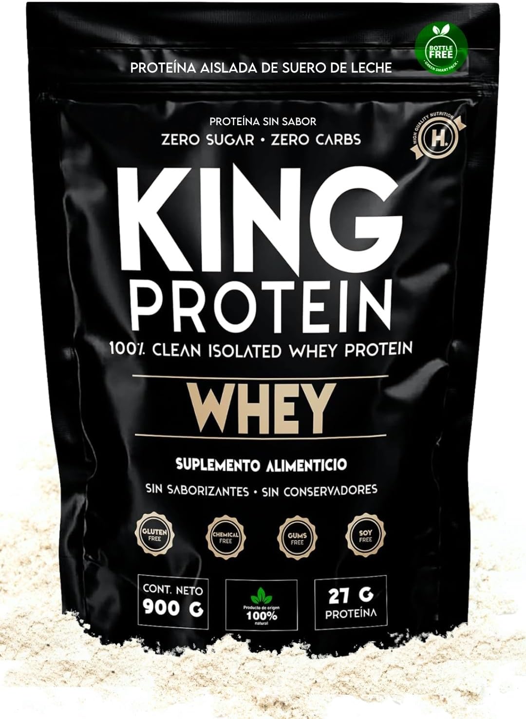 KING PROTEIN - Proteína Aislada de Suero Sin Sabor - 27g Proteína ...