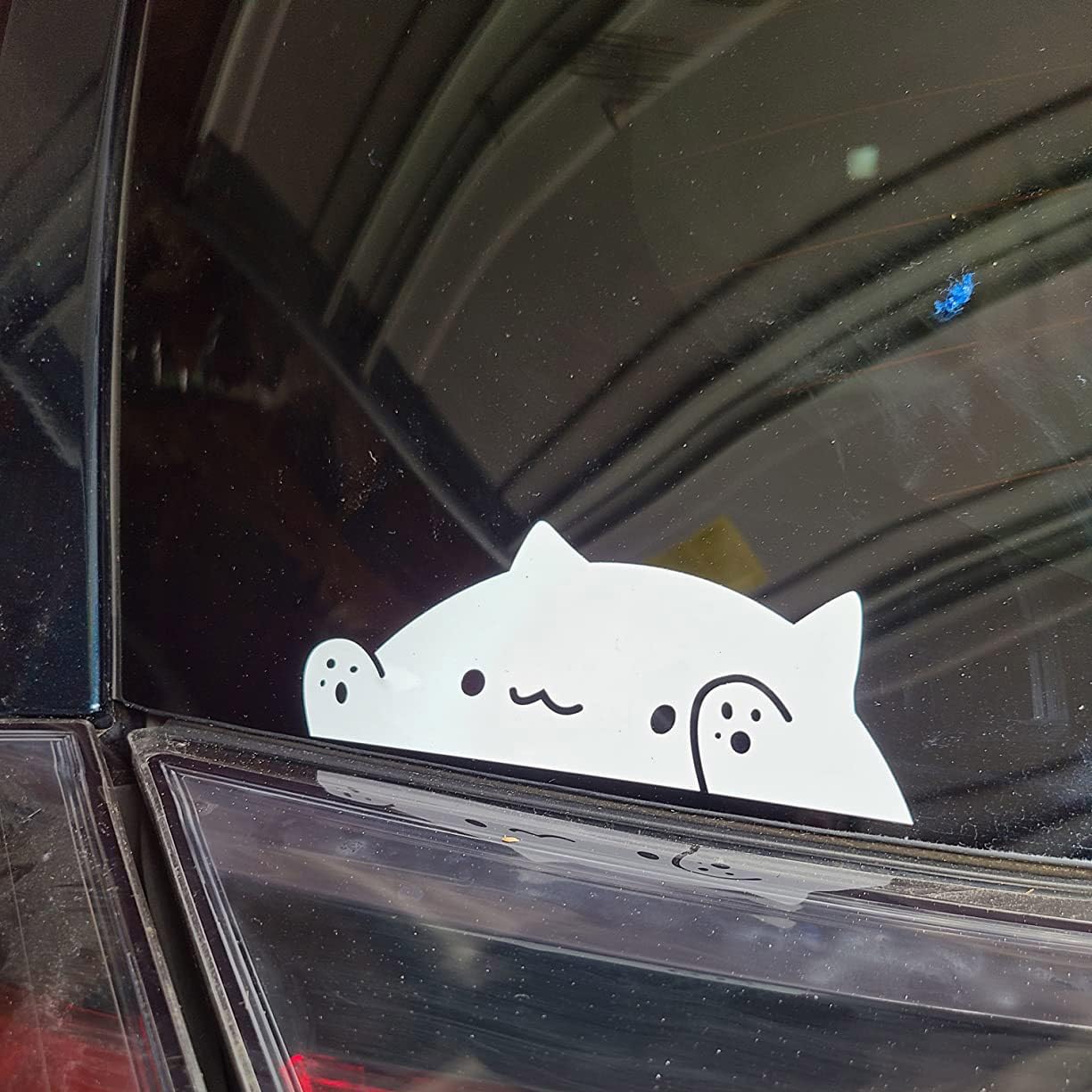 Amazon.com: Bongo Cat Cute Car Stickers, 5"x2" Funny Cat Meme, Cat Car ...