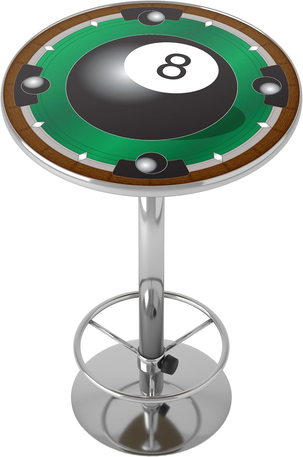 Amazon.com: Trademark Gameroom Rack'em 8-Ball Bar Table with Footrest ...