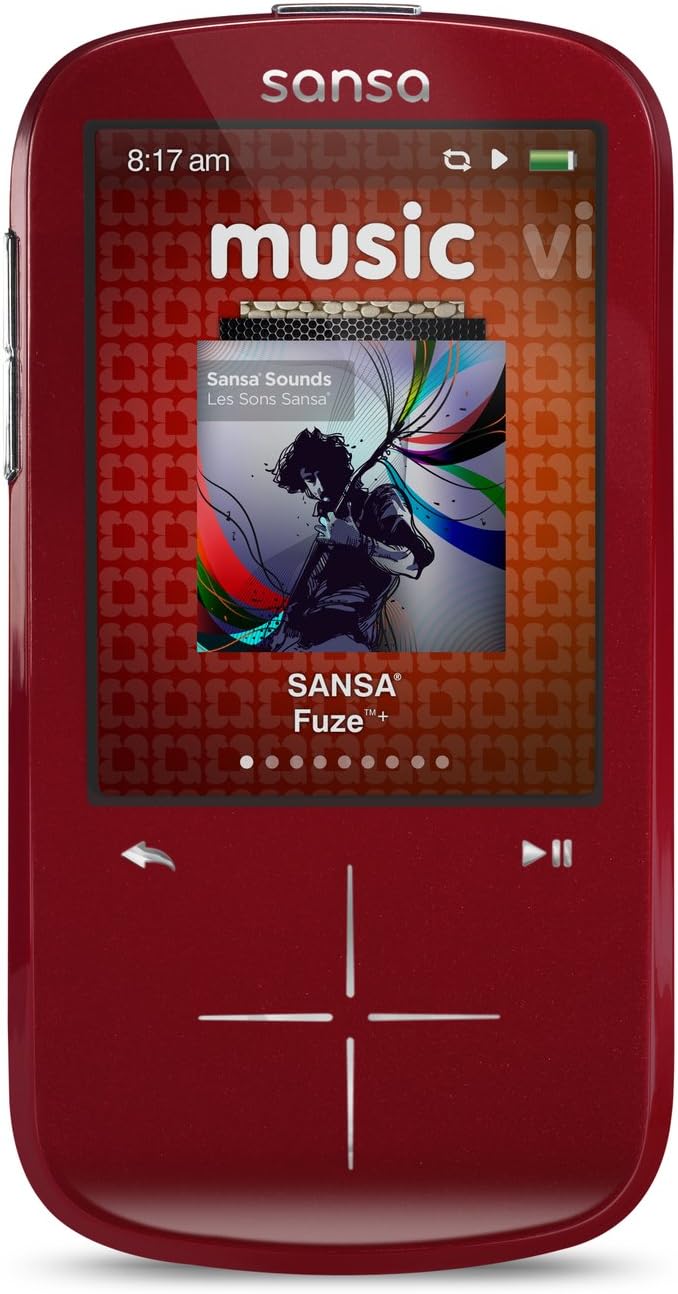 Amazon.com: SanDisk Sansa Fuze+ 4GB MP3 Player with FM Radio - Red ...