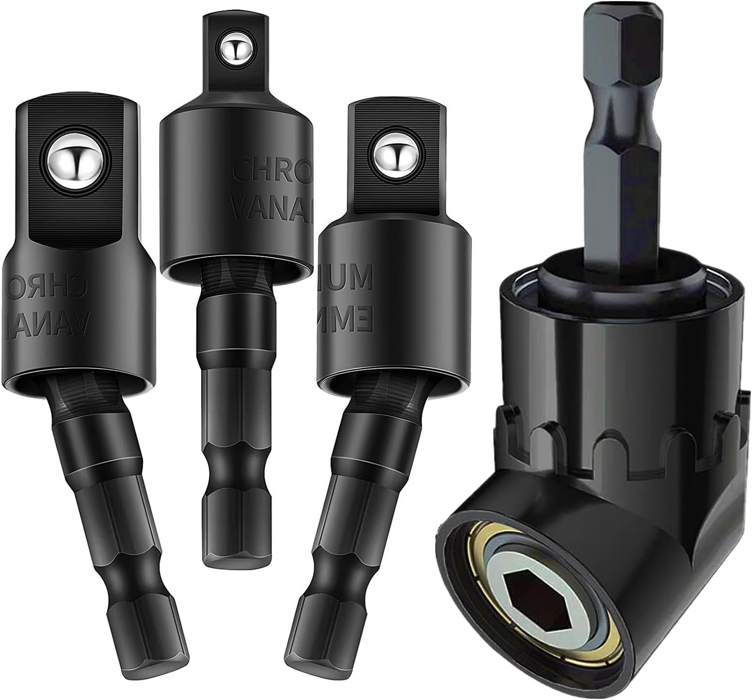 Amazon.com: Fruholt Tools Impact Socket Adapter Set with Right Angle ...