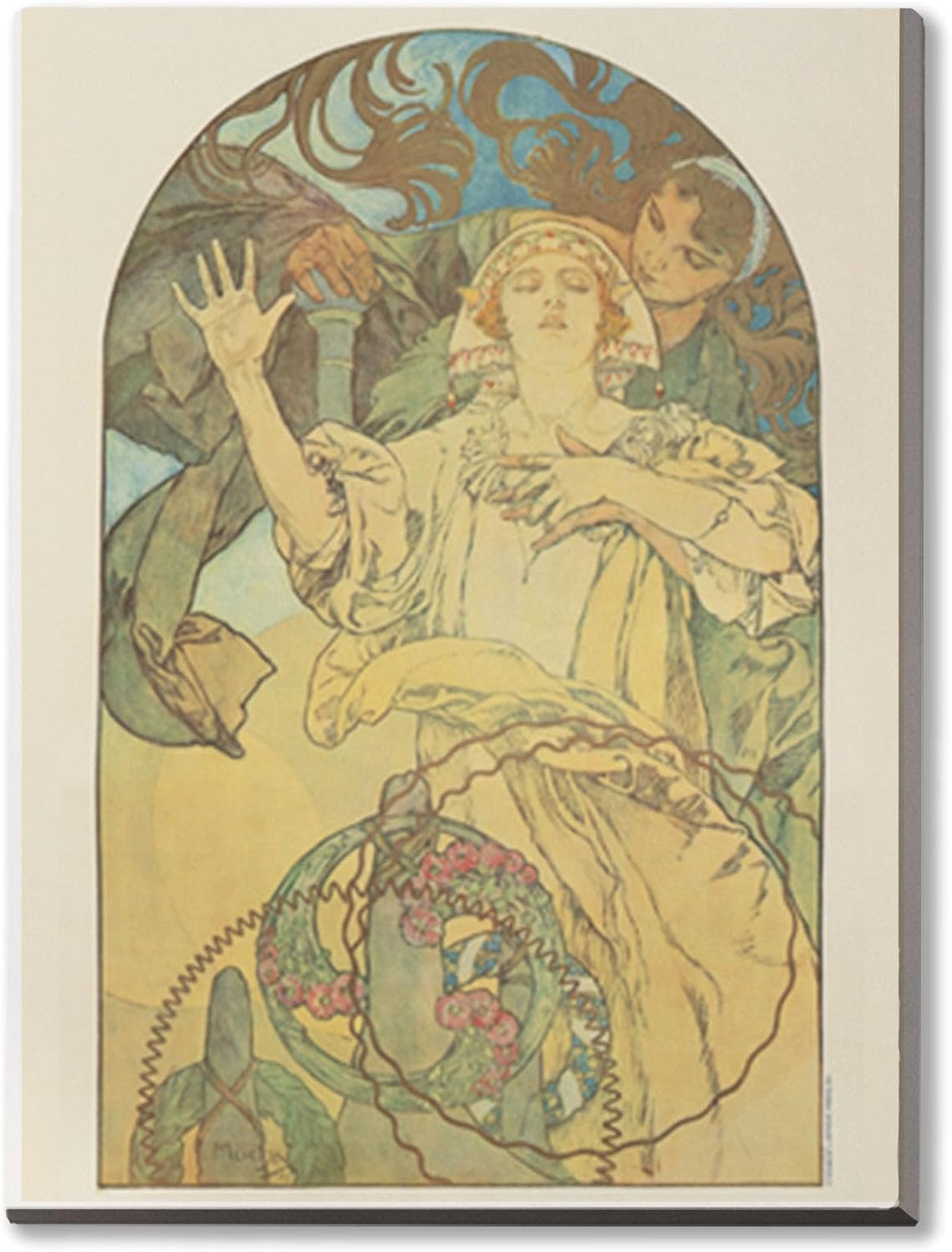 Amazon.co.jp: Mucha Alphonse Mucha Art Panel, Fabric Panel, Canvas ...