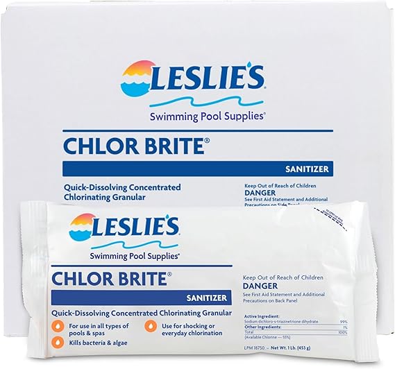 Amazon.com : Leslie's Chlor Brite Pool Shock for Swimming Pools, Spas ...