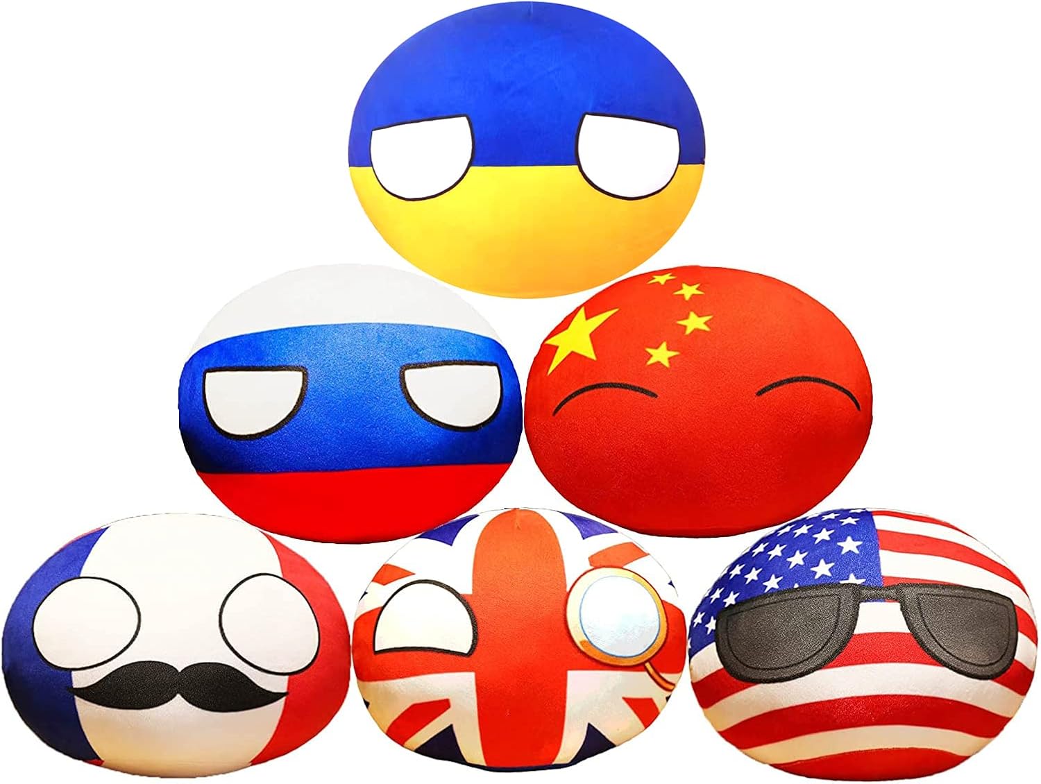 Amazon.com: HIBILDER 6pcs Country Ball Plushies Toys for Kids, Poland ...