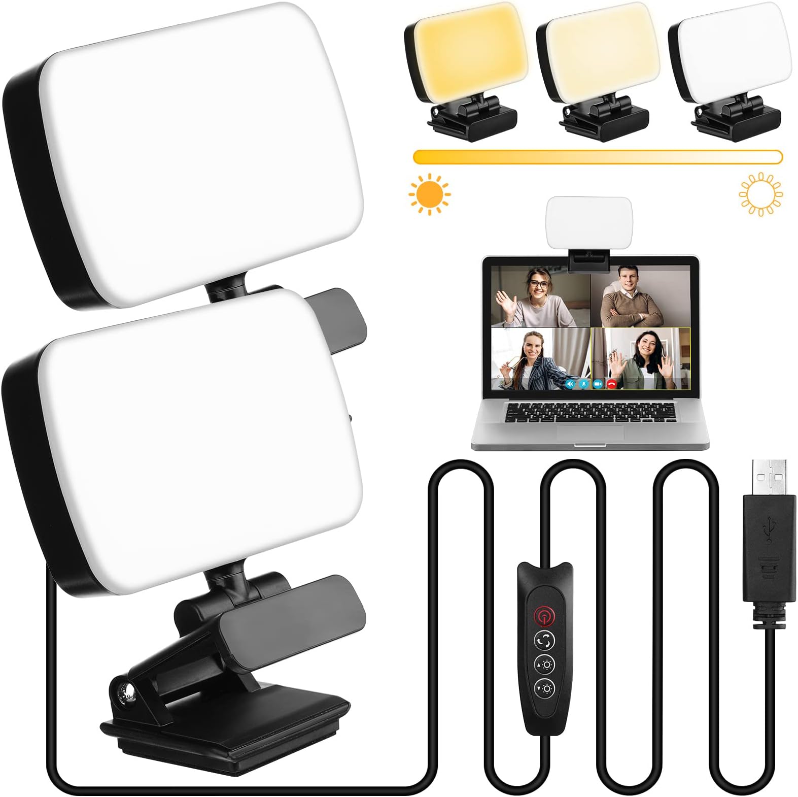 Amazon.com : Yahenda 2 Pack Video Conference Lighting Panel Soft Light ...