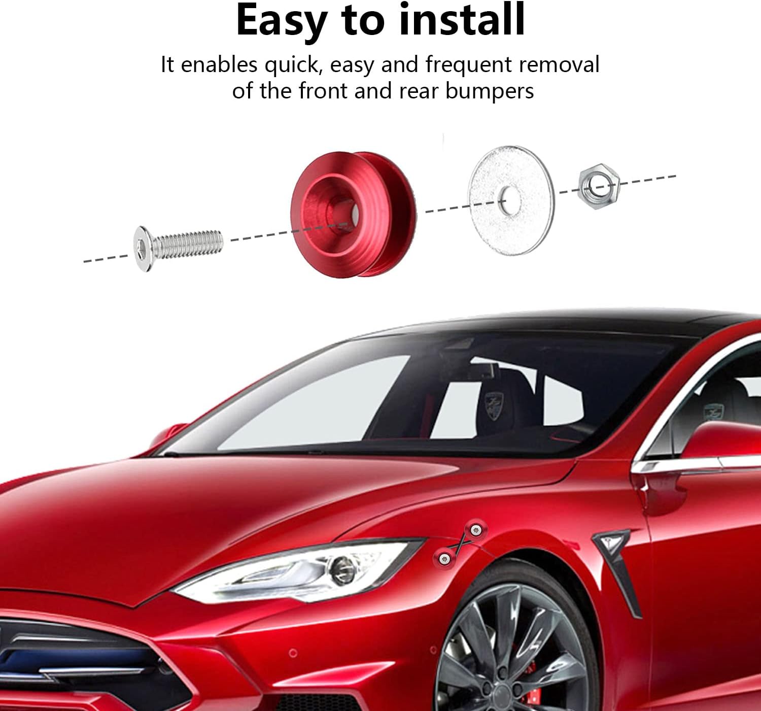 Buy Yonput Car Bumper Quick Release Kit, Aluminum Alloy Auto Quick ...