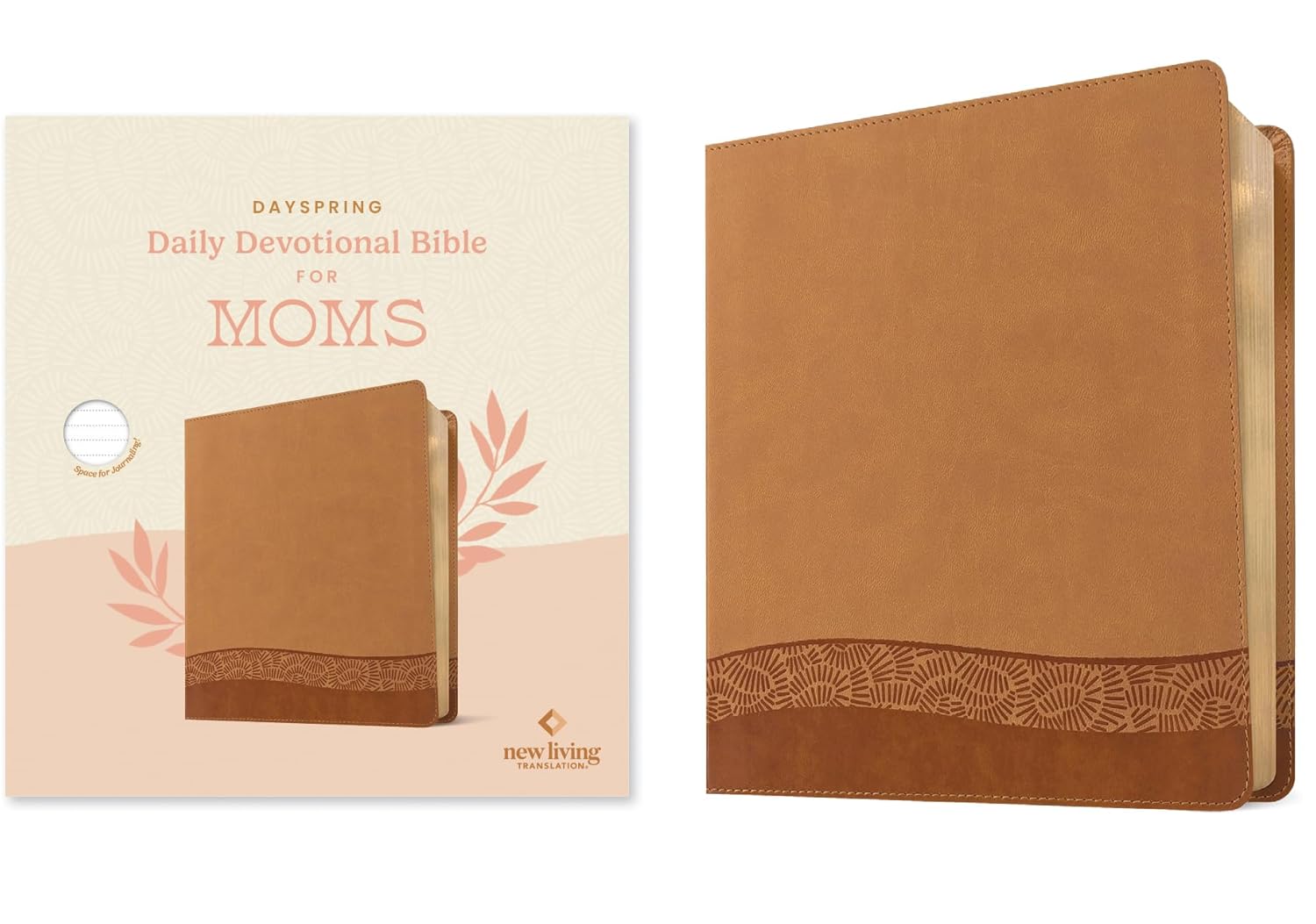 DaySpring Daily Devotional Bible for Moms, NLT (LeatherLike, Camel ...