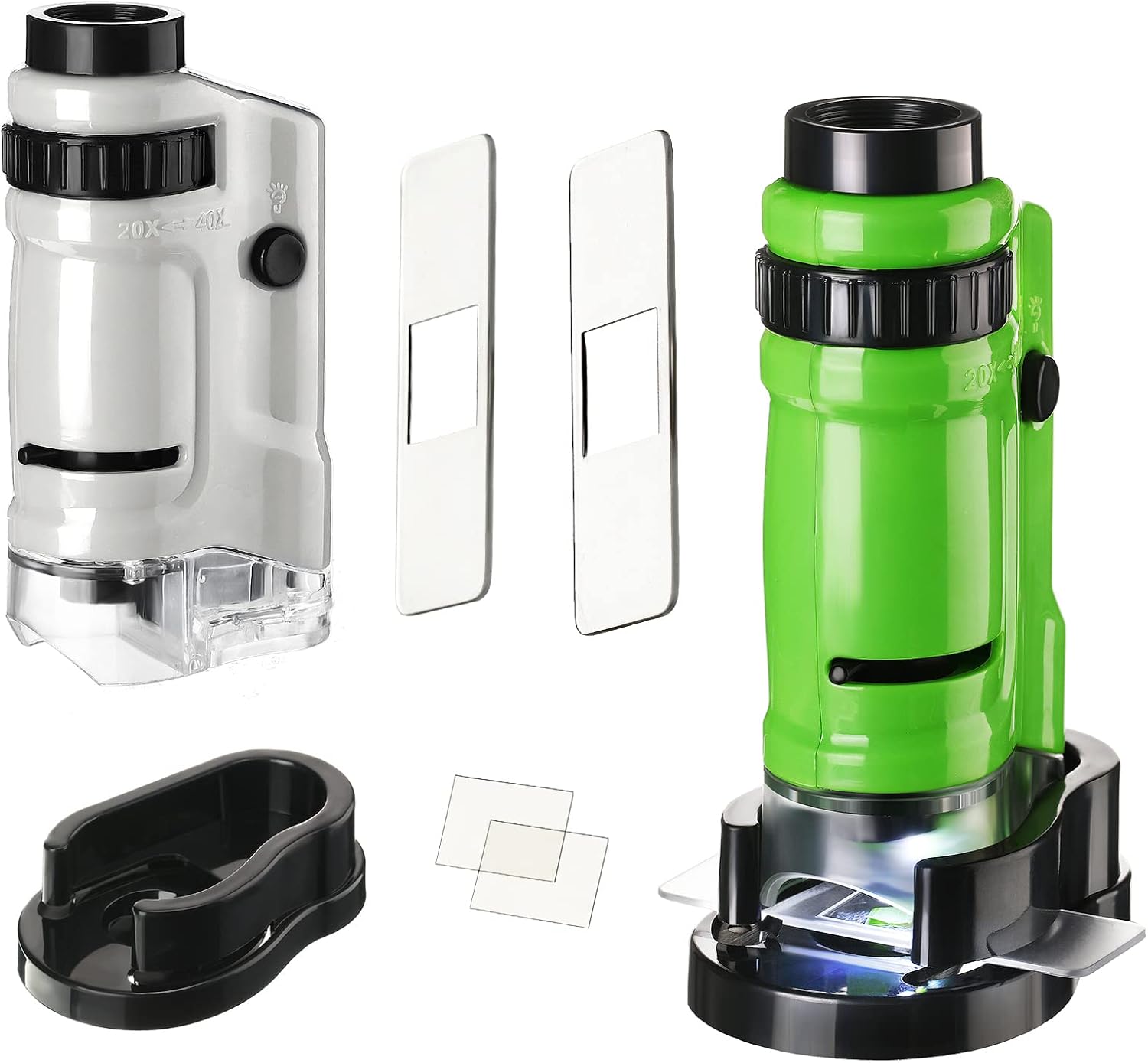 2 Pieces Pocket Microscope for Kids 20x-40x Led Nepal | Ubuy