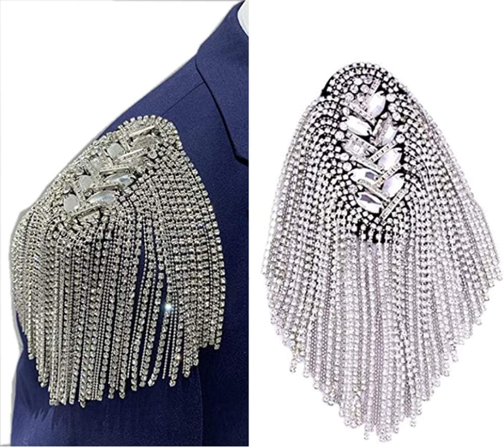 Amazon.com: Honbay 1 Pair of Metal Tassel Chain Shoulder Epaulets ...