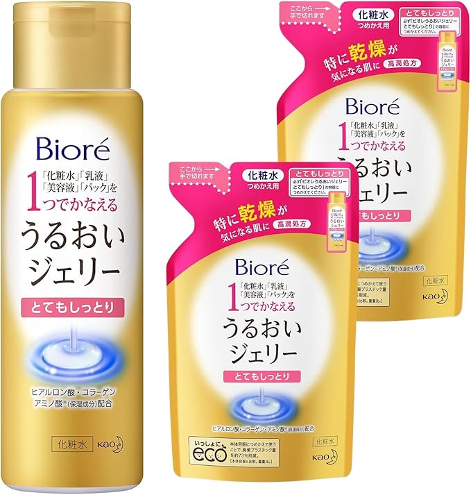 Amazon | ビオレ うるおいジェリー とてもしっとり 本体1個＋詰め替え2個セット おまけ付き | TKHY | 化粧水 通販