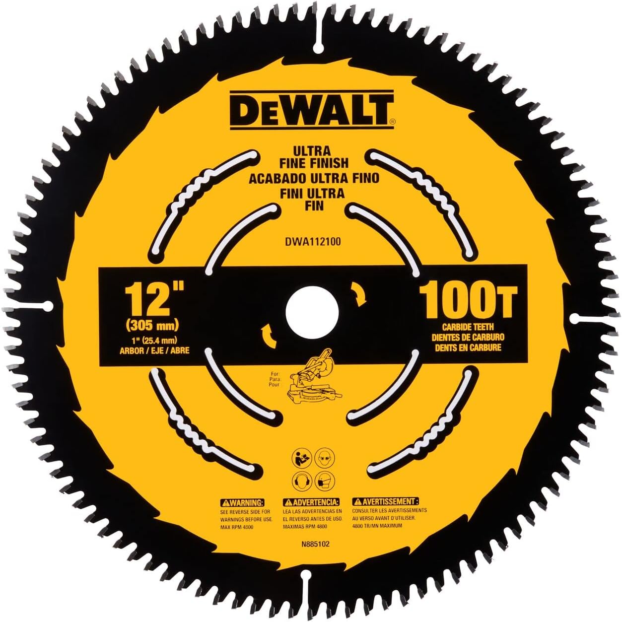 Forrest CM12806115 Chopmaster 12-Inch 80-tooth ATB Miter Saw Blade with ...